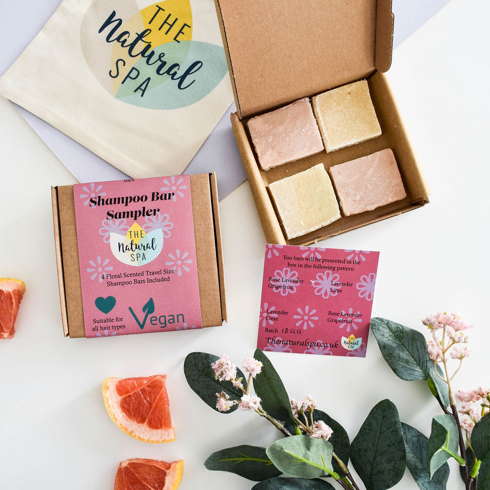 Floral Mini Shampoo Sampler - gift set with 4 mini shampoo bars ...